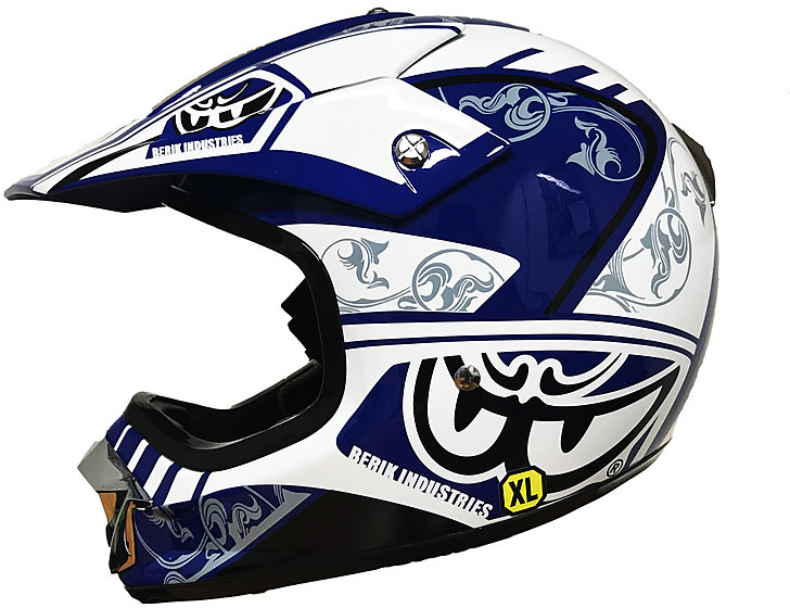 Helmet Cross Enduro Berik Model Terrain Blue Black For Sale Online ...
