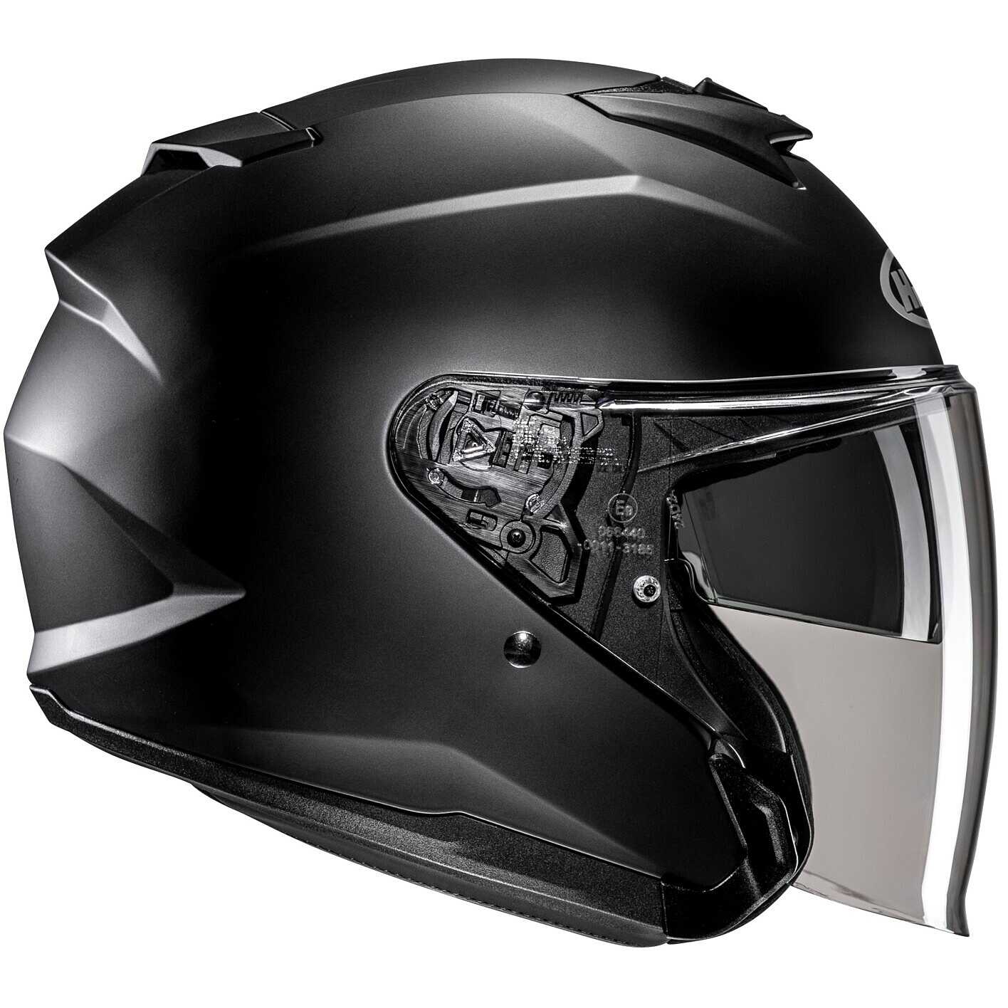 Hjc i31 Semi Flat Jet Motorcycle Helmet Black For Sale Online ...