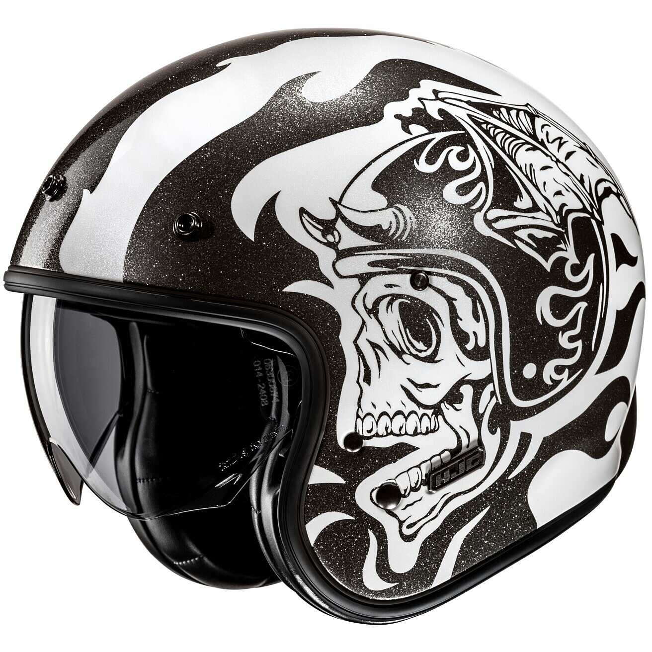 Hjc V31 FLAME MC5 Custom Jet Motorcycle Helmet For Sale Online ...