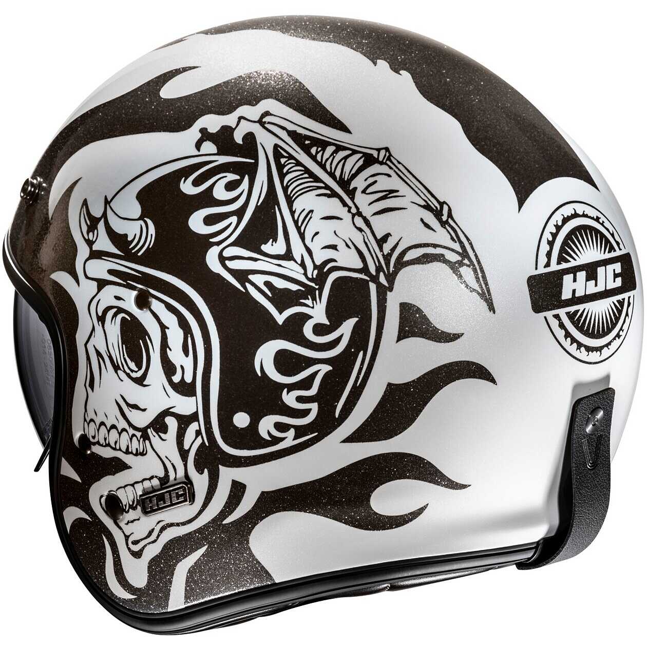 Hjc V31 FLAME MC5 Custom Jet Motorcycle Helmet For Sale Online ...
