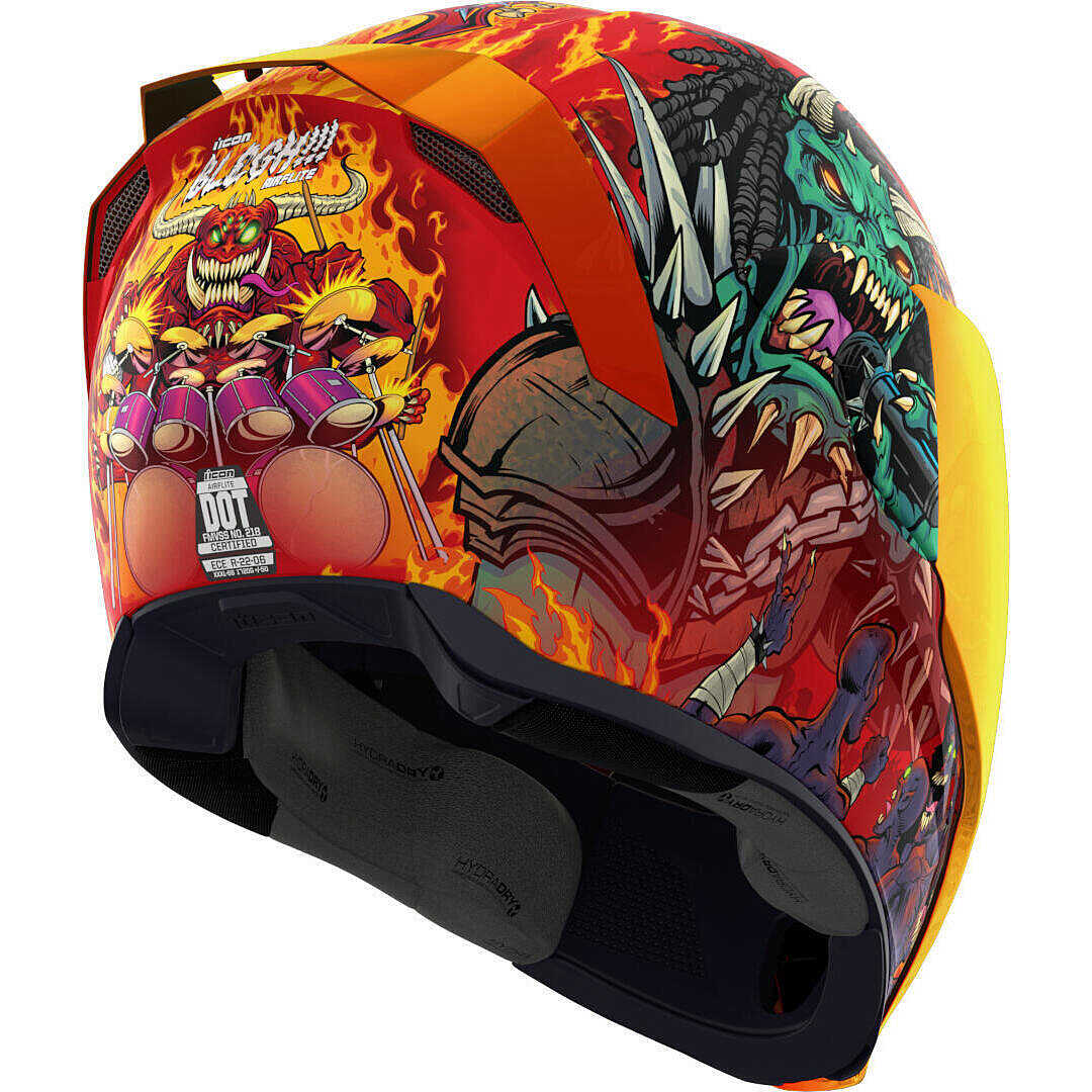 Icon AIRFLITE Mips Blegh Multicolor Red Full Face Motorcycle Helmet For ...