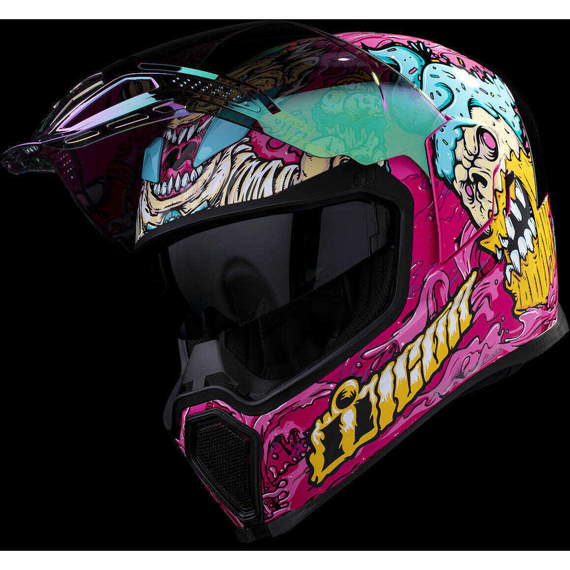Icon AIRFLITE Mips Snack Attack Full Face Motorcycle Helmet Pink For ...
