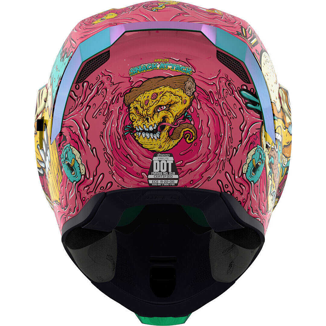 Icon AIRFLITE Mips Snack Attack Full Face Motorcycle Helmet Pink For ...