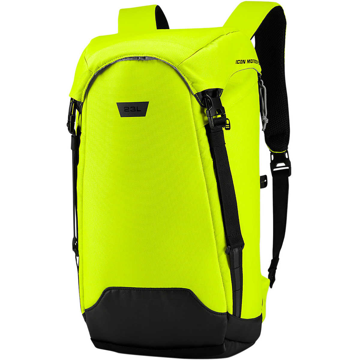 Icon SQUAD4 Hi-Vision Yellow Technical Motorcycle Backpack For Sale ...