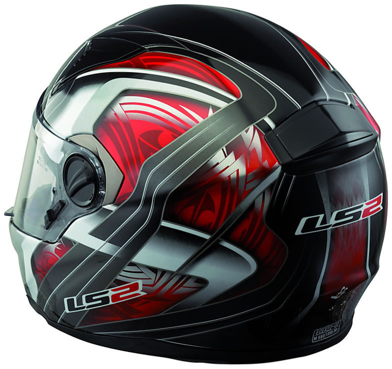 Integral fiber motorcycle helmet LS2 FT2 Split Black Red For Sale ...