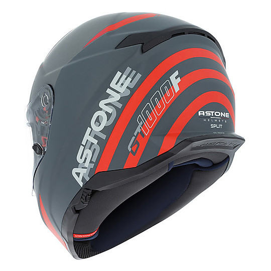 Integral motorcycle helmet Astone Double Visor GT 1000F Split Red Grey ...