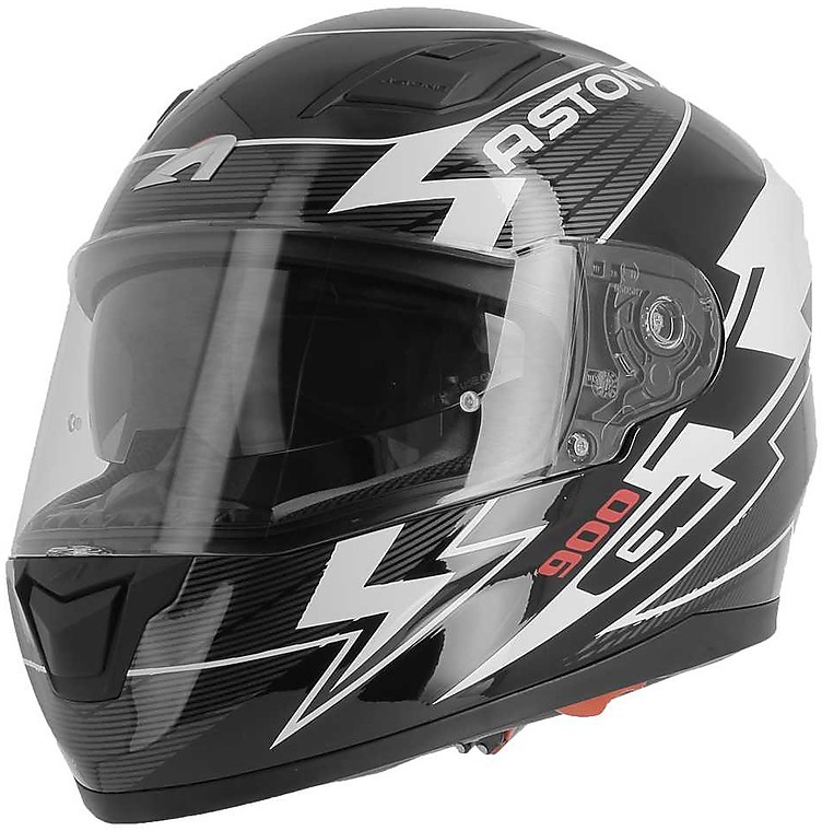 Integral Motorcycle Helmet Astone GT900 Arrow Black White For Sale ...