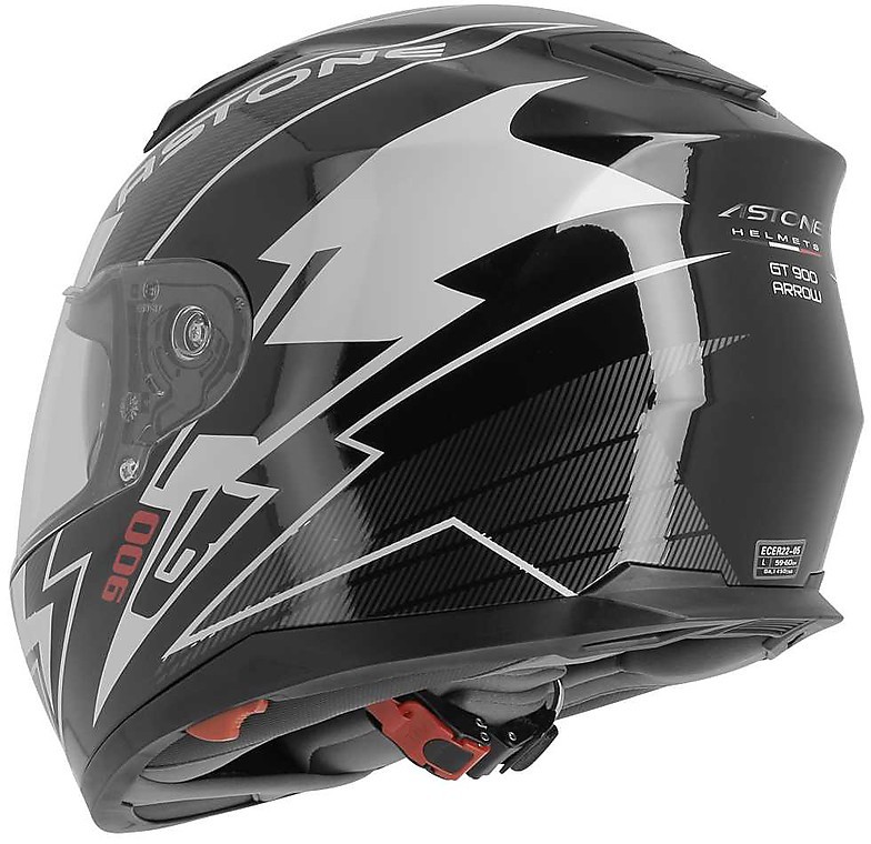 Integral Motorcycle Helmet Astone GT900 Arrow Black White For Sale ...