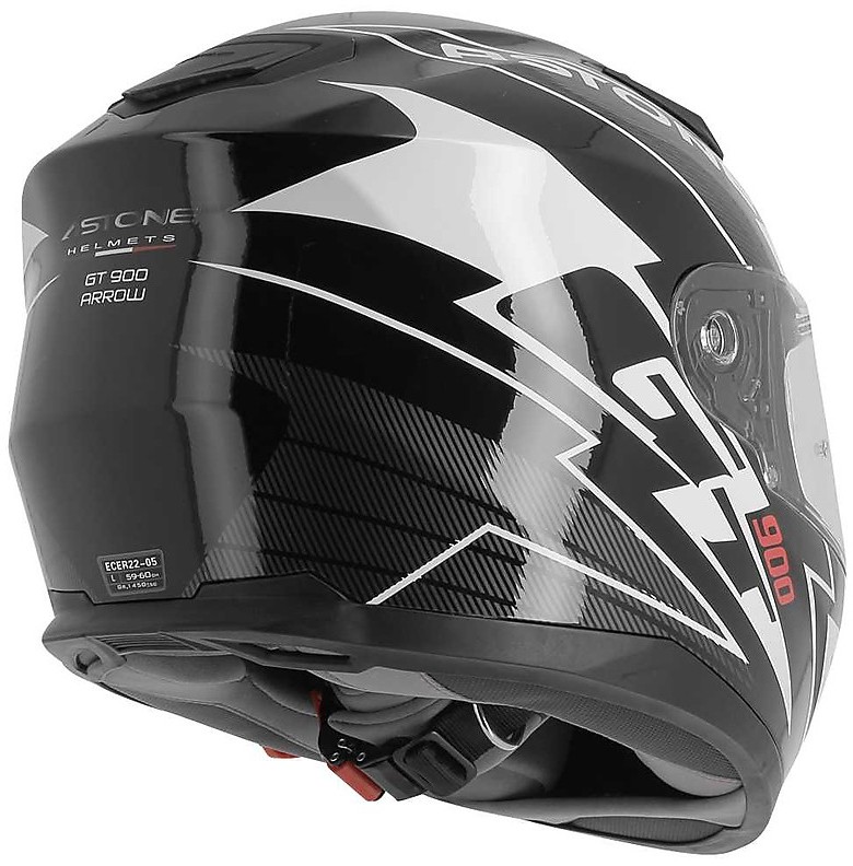 Integral Motorcycle Helmet Astone GT900 Arrow Black White For Sale ...
