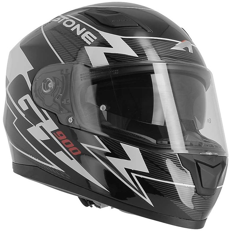 Integral Motorcycle Helmet Astone GT900 Arrow Black White For Sale ...