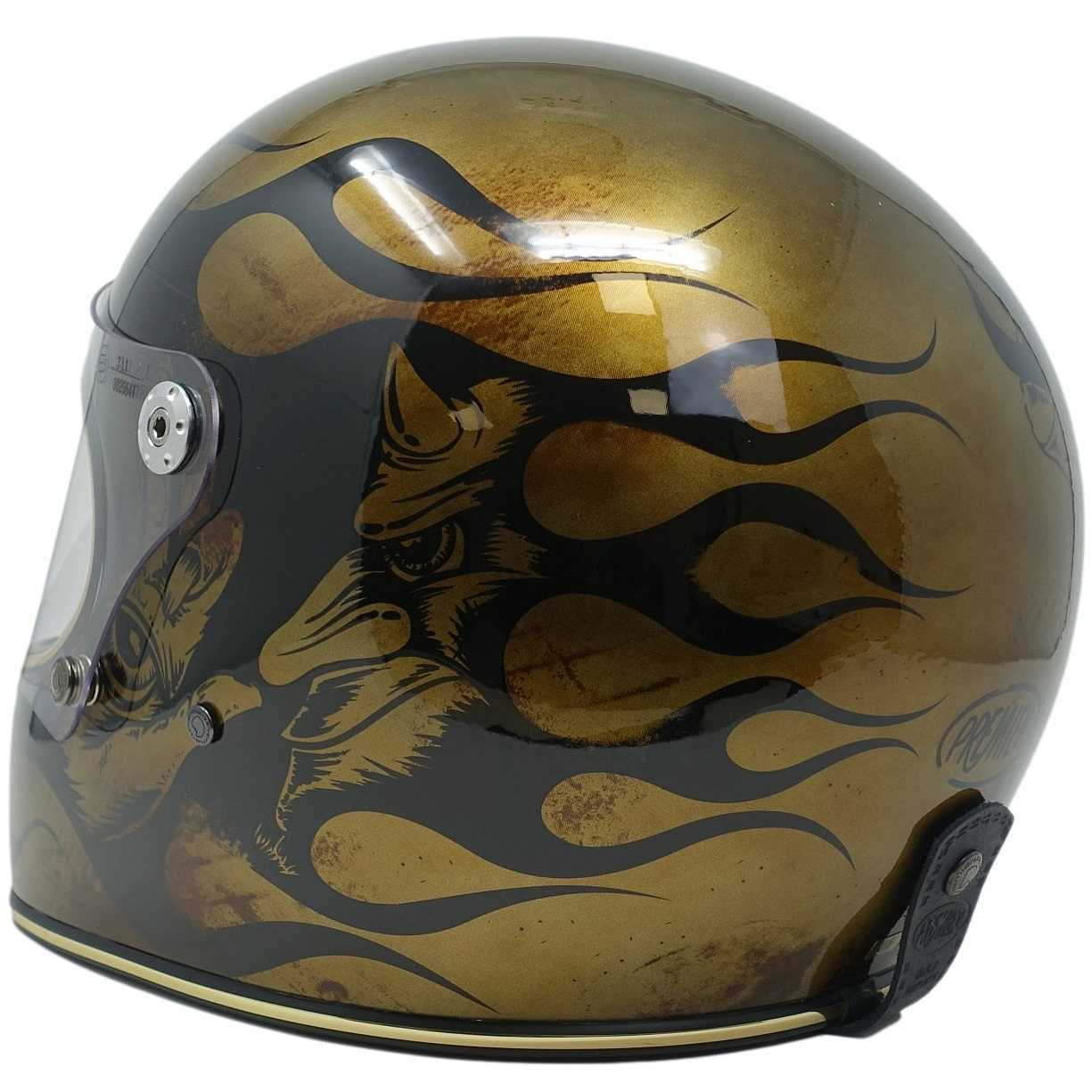 Integral Motorcycle Helmet Custom Premier TROPHY BD GOLD For Sale ...