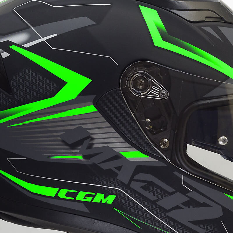 Integral Motorcycle Helmet Double Visor CGM 316G MACH 2 Fluo Green ...