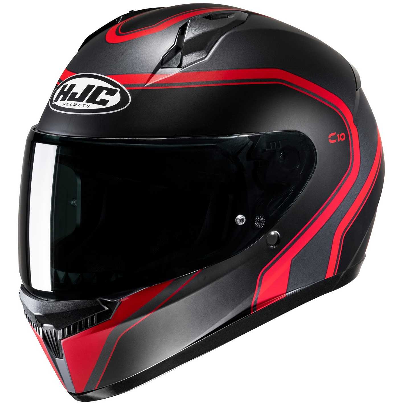 Integral Motorcycle Helmet Hjc C10 ELIE MC1SF Matt Black Red For Sale ...