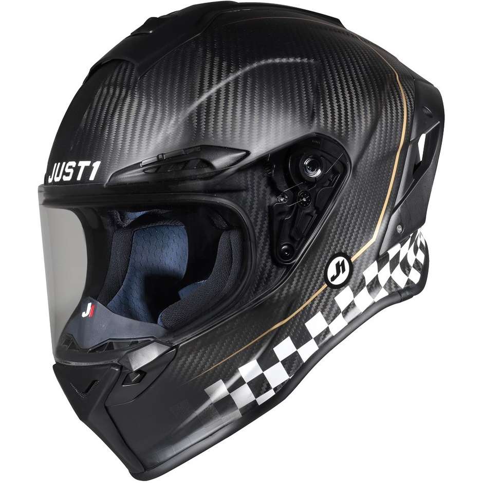Integral Motorcycle Helmet In Carbon Just1 J-GPR RACE Matt Bronze ...