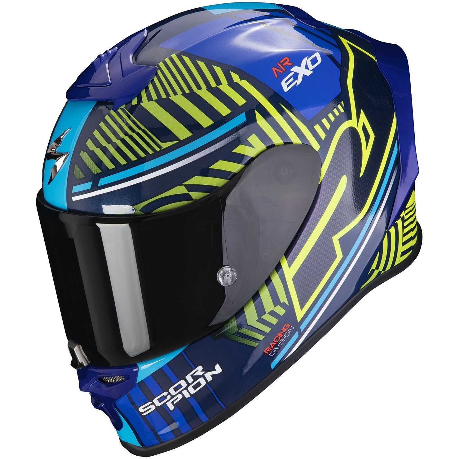 Integral Motorcycle Helmet Scorpion EXO-R1 EVO AIR VICTORY Blue Neon ...