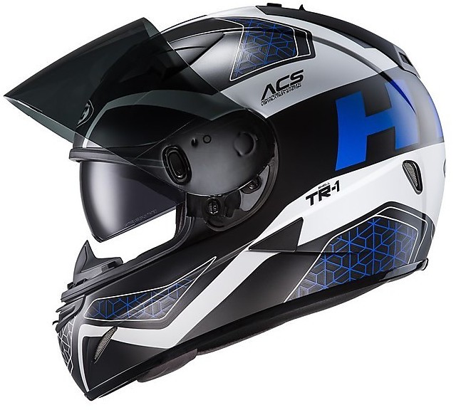 Integral Motorrad Helm HJC TR-1 Tholos MC2SF Schwarz Blau Weiß Online ...