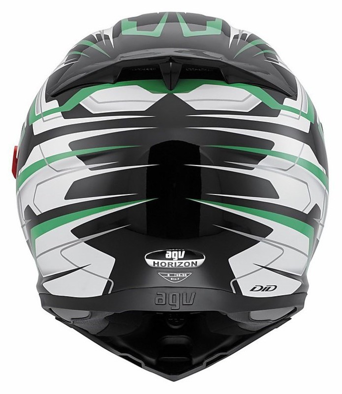 Integral Motorradhelm AGV Horizon Multi Ausdauer Schwarz Weiß Grün ...