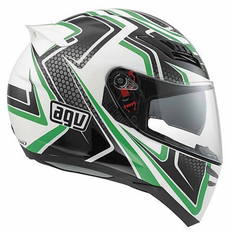 Integral Motorradhelm AGV Horizon Multi Racer Carbon-Weiß-Grün Online ...