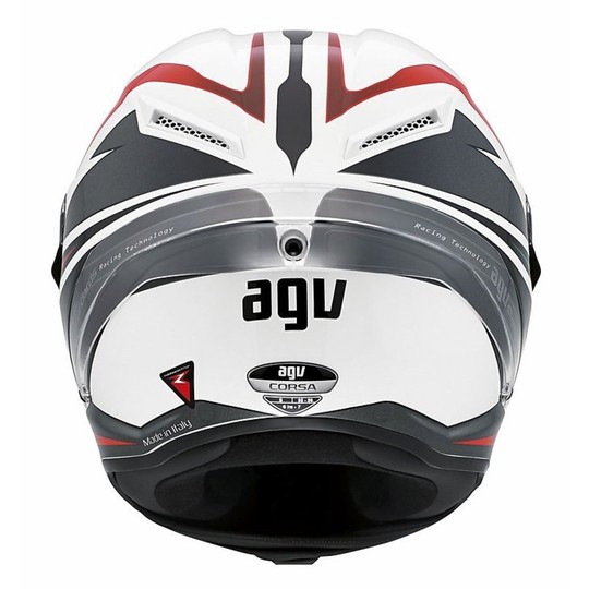 Integral Motorradhelm AGV Rennen Rennen Weiß Schwarz Rot Bunt Velocity ...