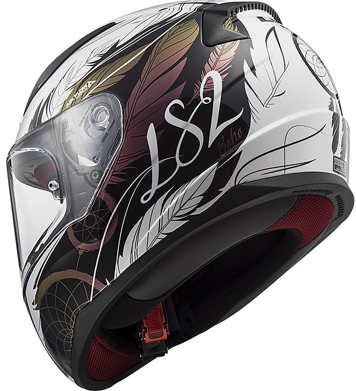 Integral Motorradhelm LS2 FF353 RAPID Boho Weiß Schwarz Rosa Online ...