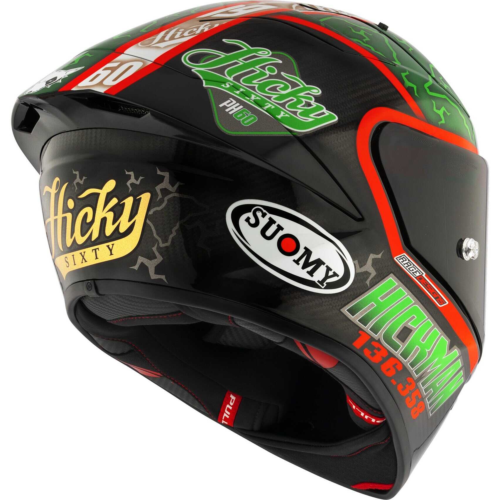 Integral Racing Motorcycle Helmet Suomy S1-XR GP CARBON HICKMAN REPLICA ...