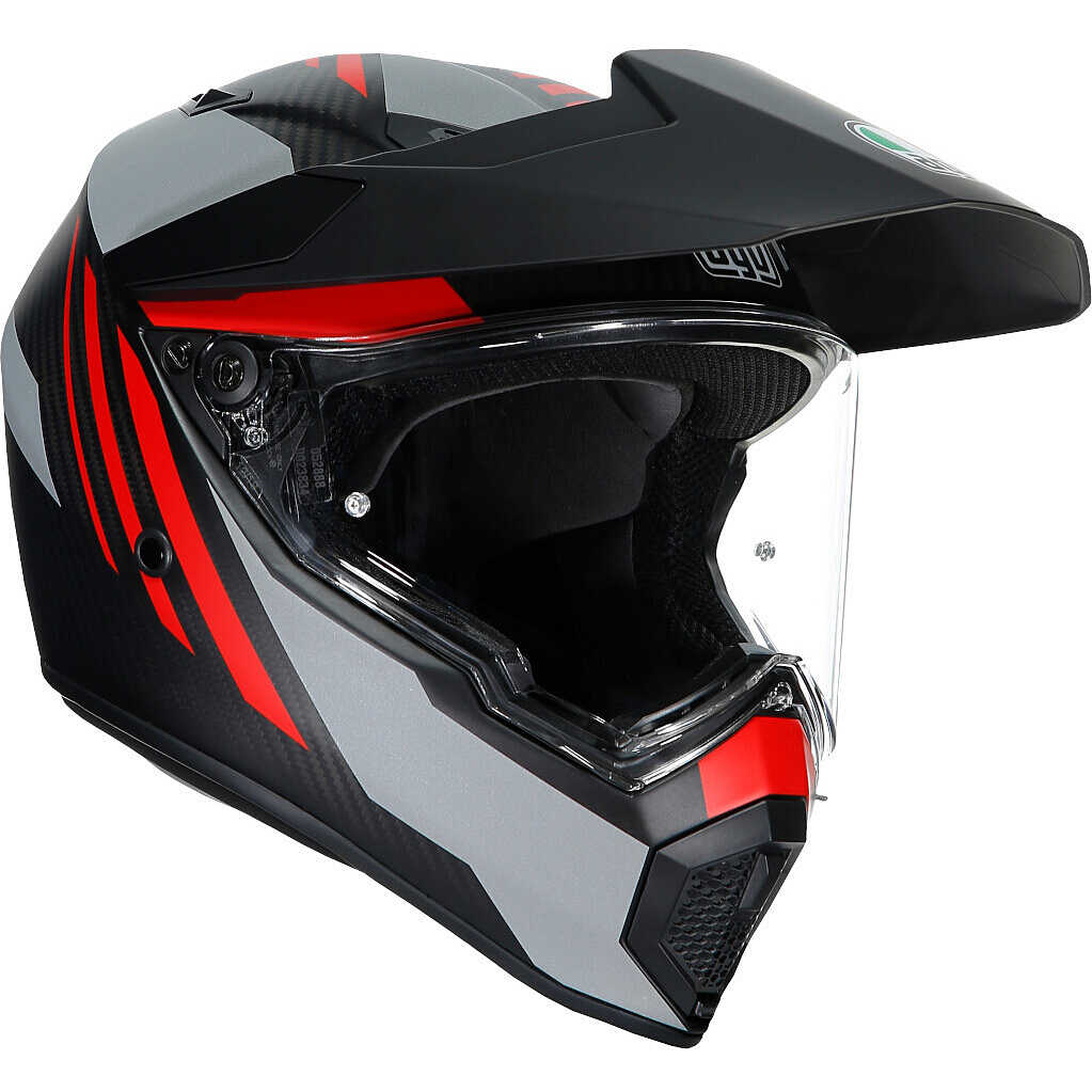 Integrierter Motorradhelm Agv AX9 REFRACTIVE ADV Matt Carbon Red Online ...