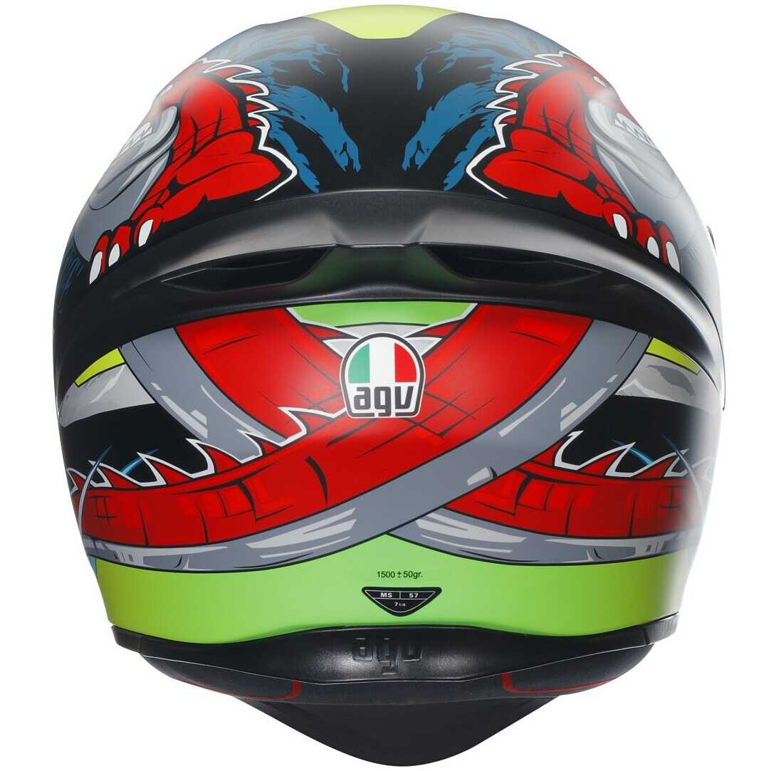 Integrierter Motorradhelm Agv K1 S DUNDEE Matt Lime Red Online-Verkauf ...