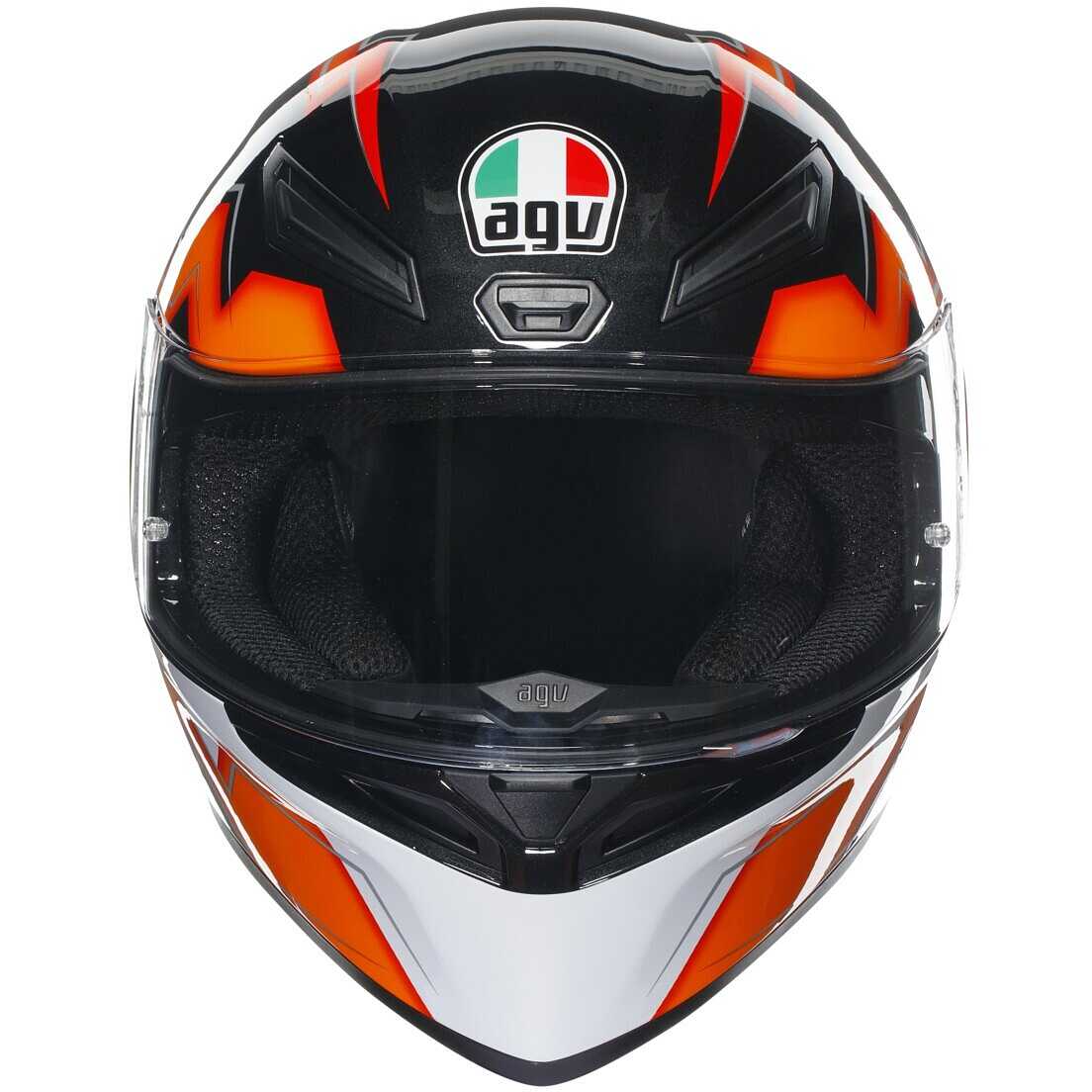 Integrierter Motorradhelm Agv K1 S KRIPTON Schwarz Orange Online ...
