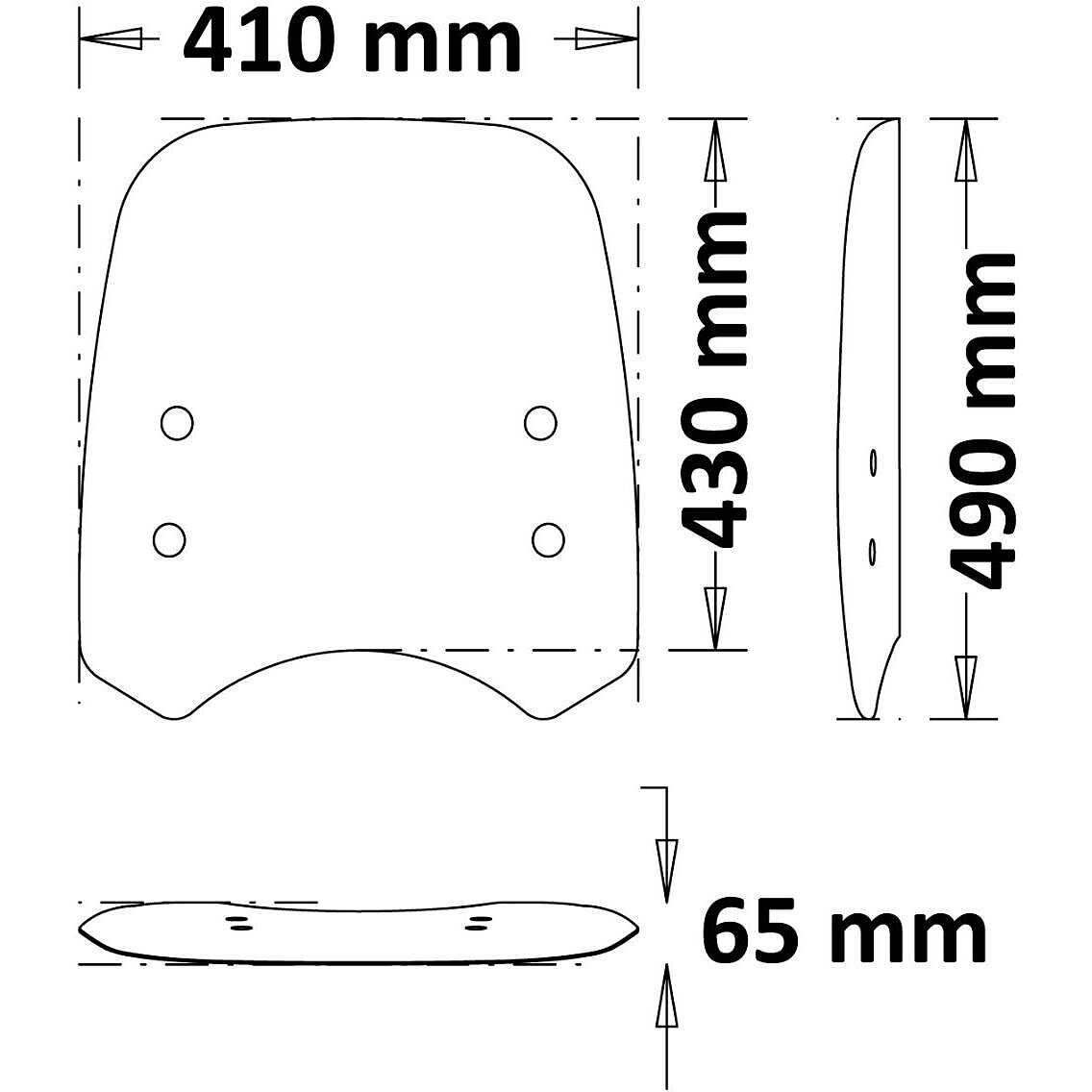 Isotta Alto Windshield Moto Guzzi V7 III Stone Night Pack Transparent ...