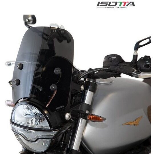 Isotta Medium Windshield For Moto Guzzi V7 III STONE E5 2020 Dark Smoke ...