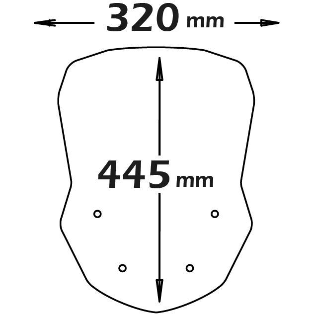 Isotta Sports Windshield HONDA X-ADV 750 2017 - 2020 Matt Black For ...