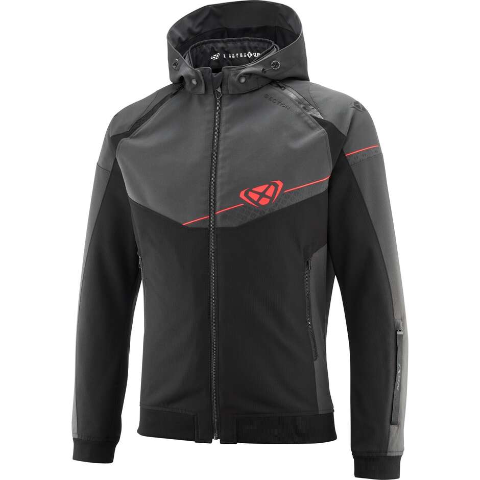 Ixon SECTION Motorcycle Jacket Black Anthracite Bright Red For Sale ...