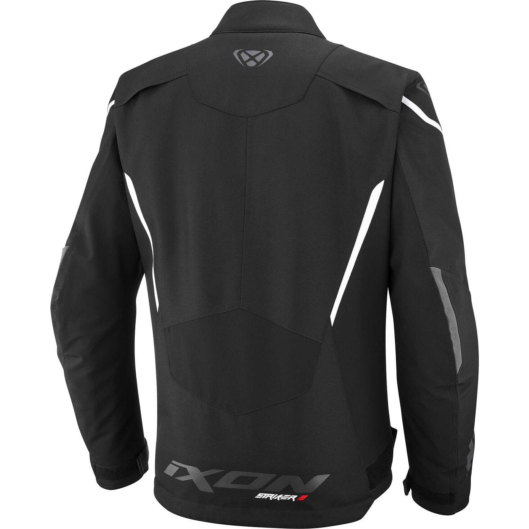 Ixon STRIKER 2 C-Size Motorcycle Jacket Black White - Plus Sizes For ...