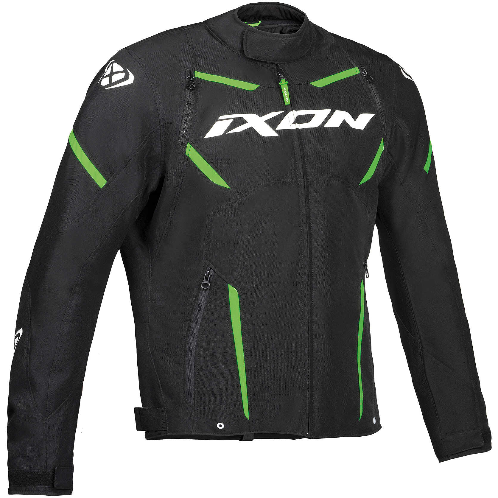 Ixon STRIKER Motorradjacke Schwarz Weiß Grün Online-Verkauf - Outletmoto.eu
