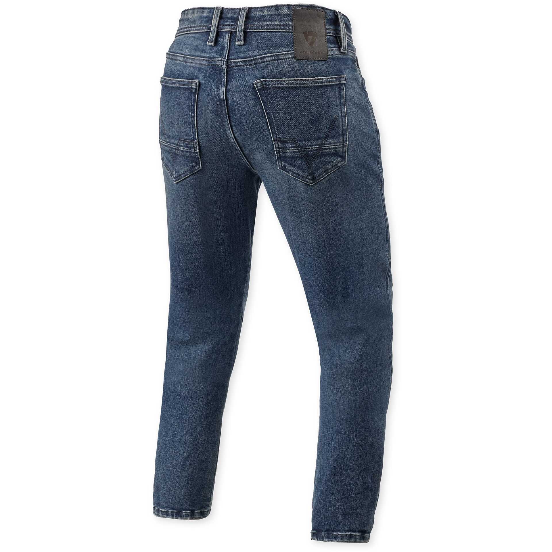 Jean de moto Rev'it Detroit 3 fuselé, bleu moyen vintage L32 Vente en ...
