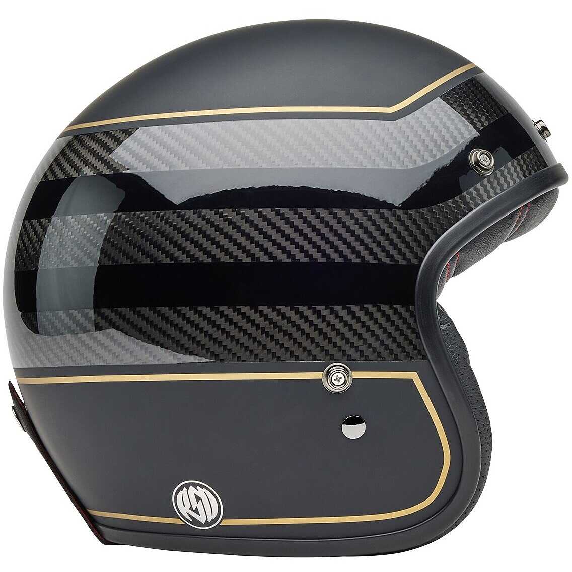 Jet Cafè Racer Motorradhelm Bell CUSTOM 500 CARBON ROLANDSAND PLAYERS ...