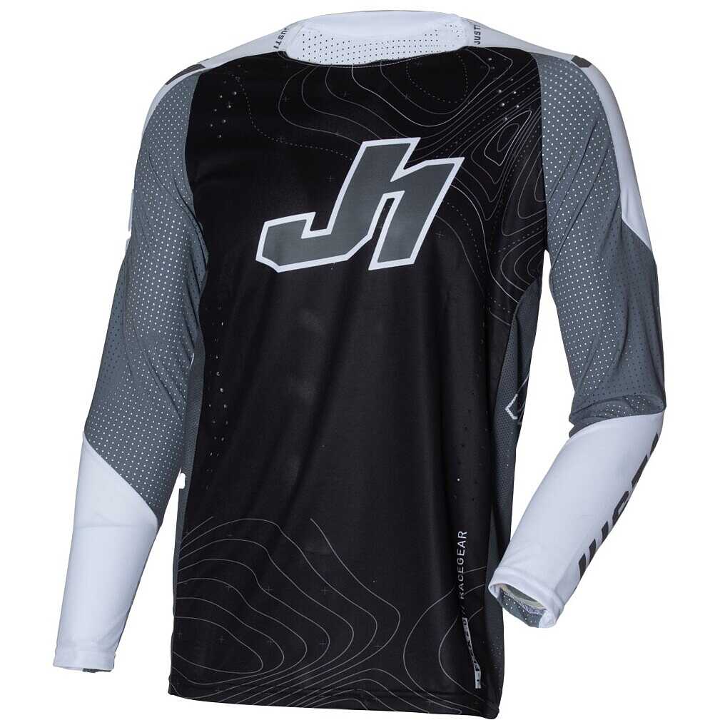 Just1 J-FLEX 2.0 Frontier Cross Enduro Motorradtrikot Schwarz Weiß ...