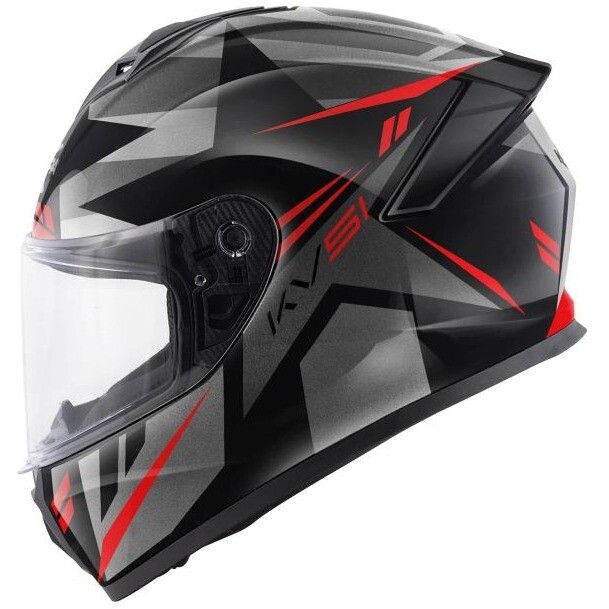 Kappa KV51 ZENITH Full Face Motorcycle Helmet Black Titanium Red For ...