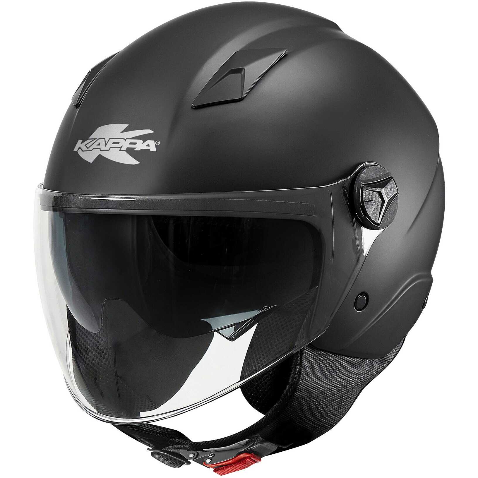 Kappa KV57 Matt Black Motorcycle Jet Helmet For Sale Online - Outletmoto.eu