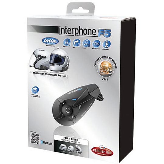 Kit Intercom Moto Bluetooth Cellular Line F5 Single Max 6 utilisateurs Vente en Ligne ...