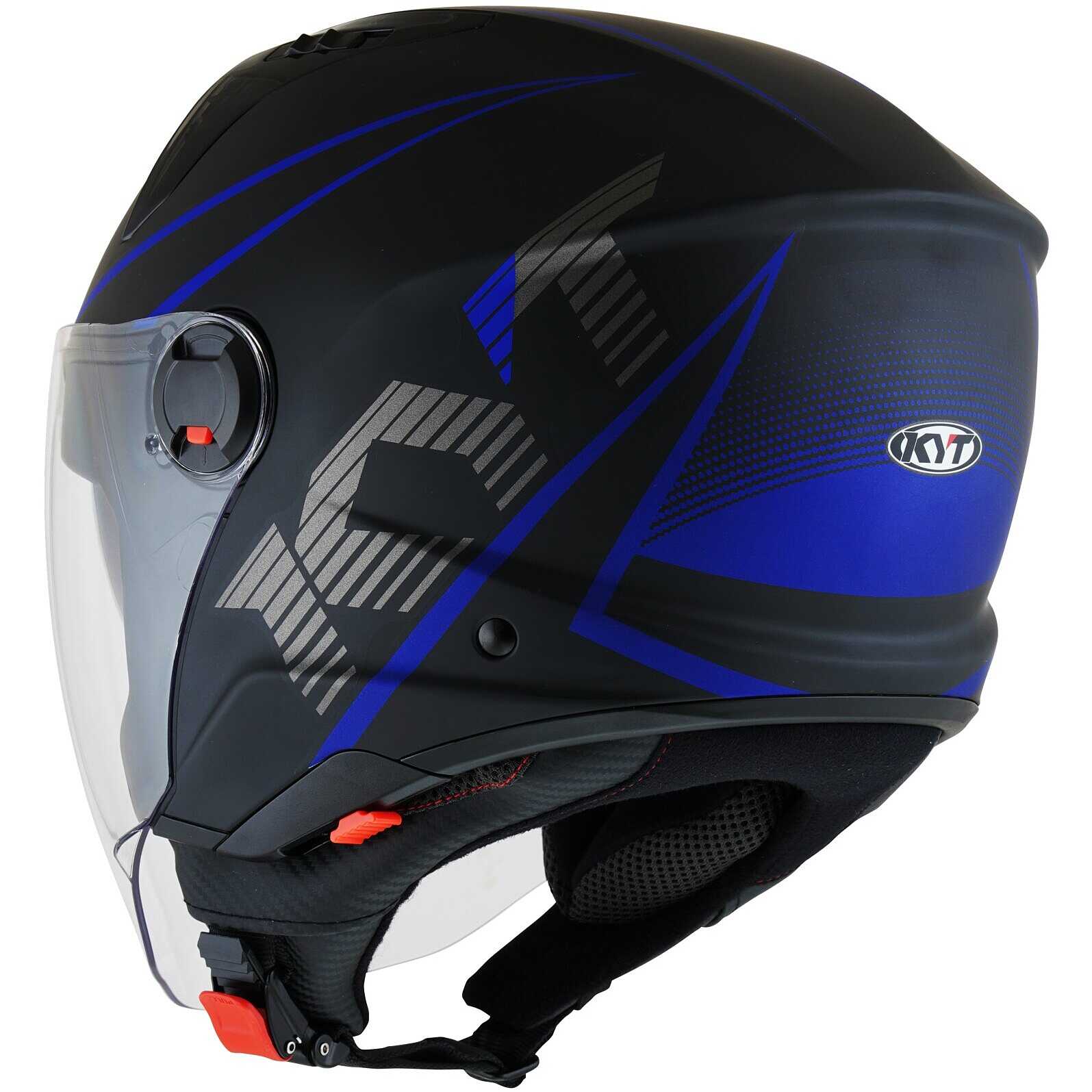 KYT D-CITY COLORFUL Jet Motorcycle Helmet Matt Blue For Sale Online ...