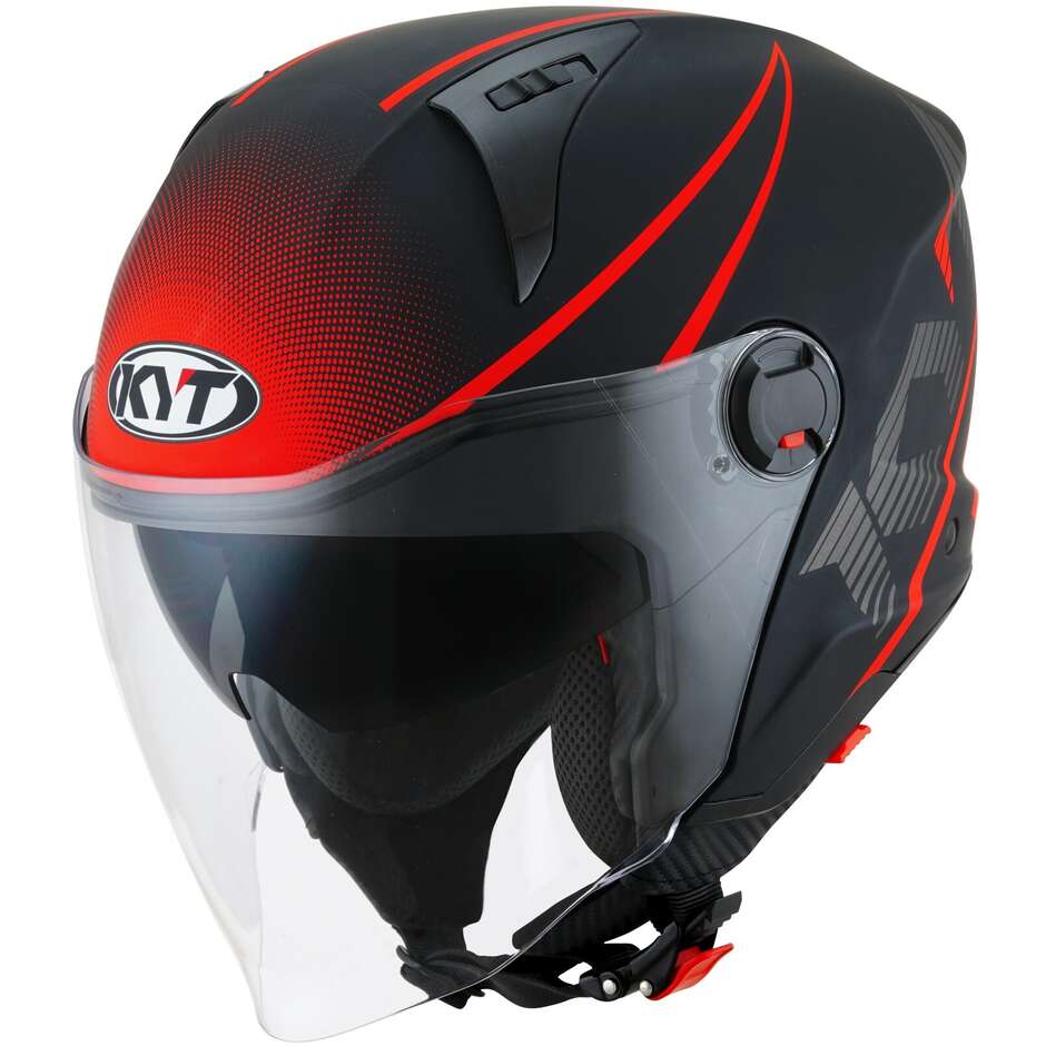 KYT D-CITY COLORFUL Jet Motorcycle Helmet Matt Red For Sale Online ...