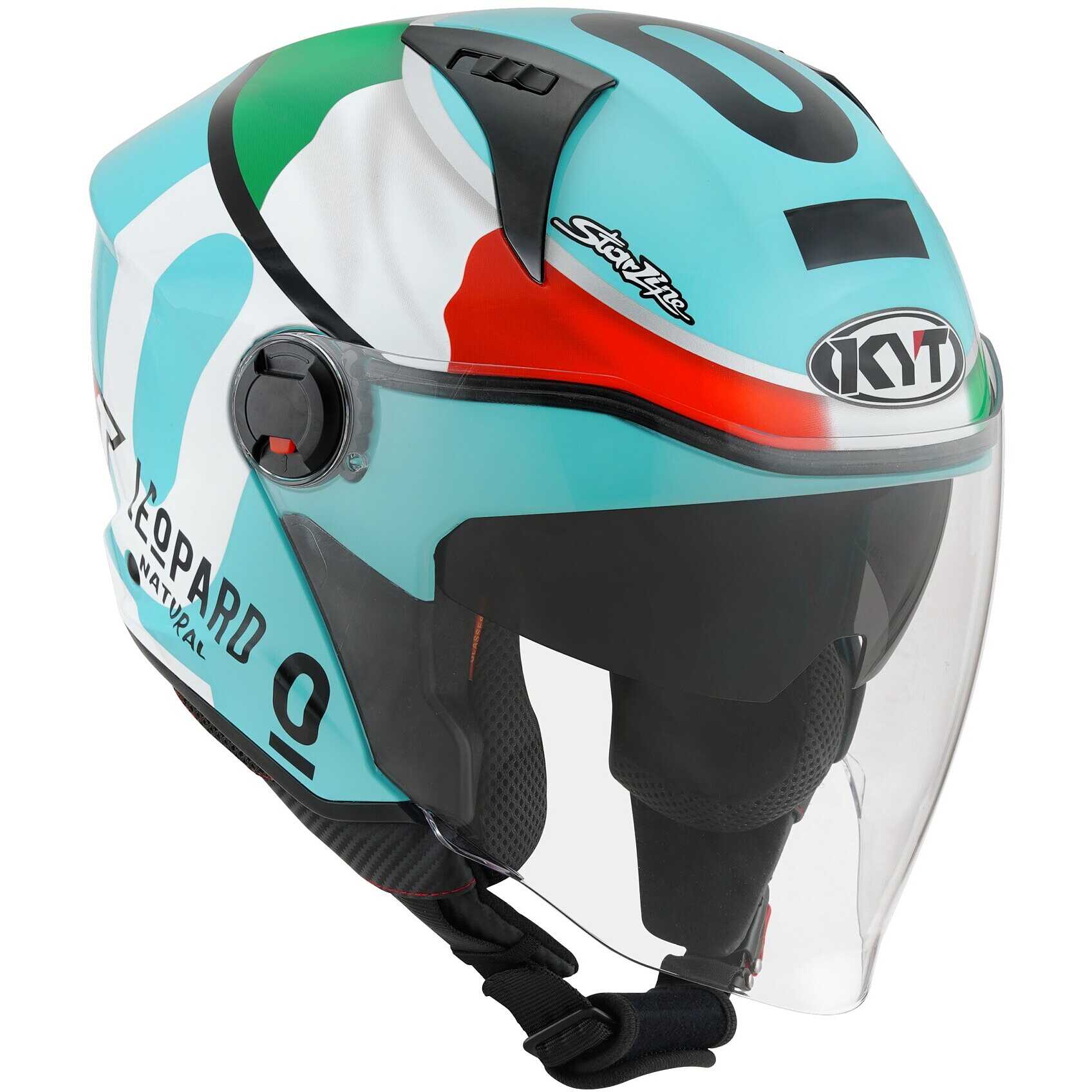 Kyt D-CITY LEOPARD REPLICA TRICOLORE Jet Motorcycle Helmet For Sale ...
