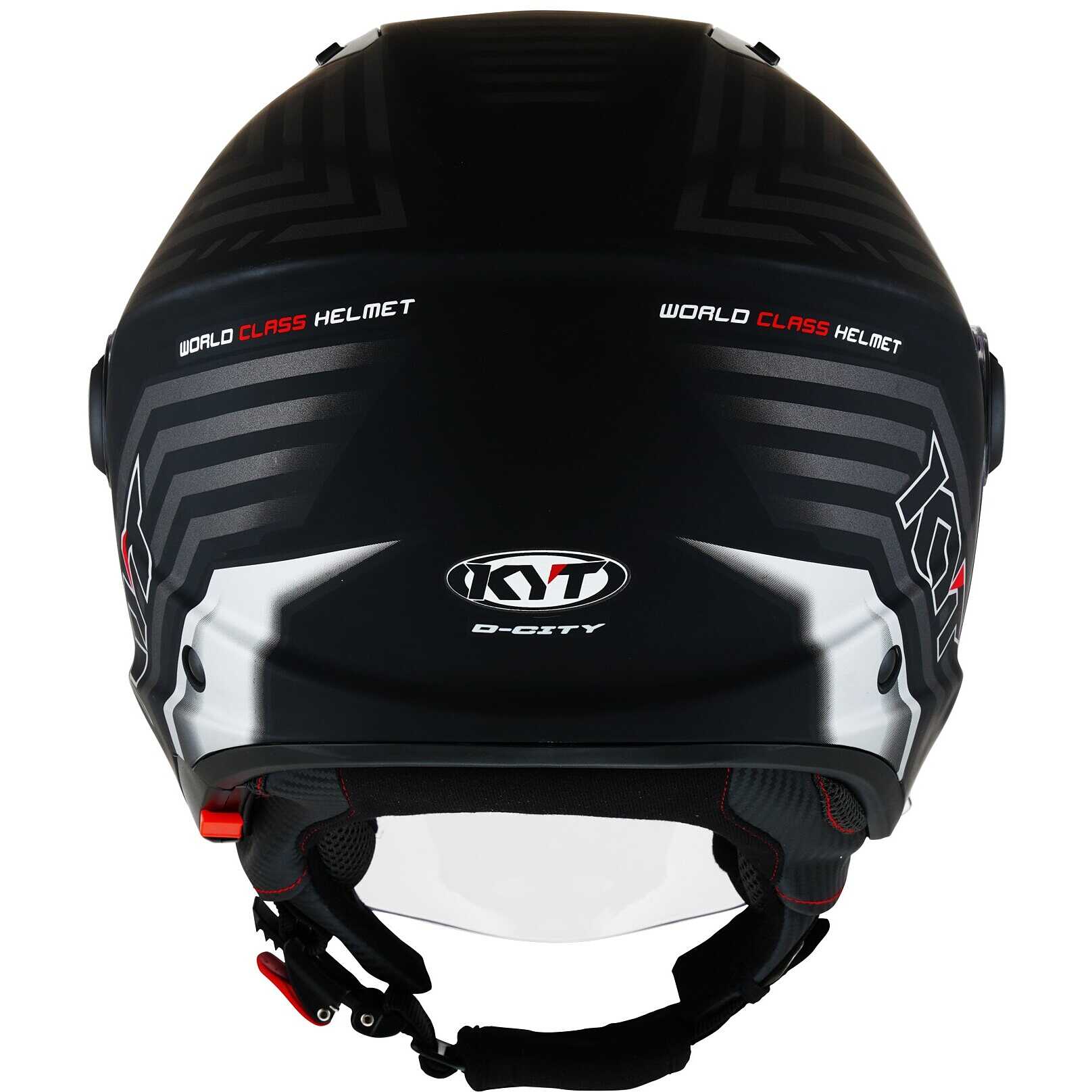 KYT D-CITY LUCENT Jet Motorcycle Helmet Matt Black Silver For Sale ...