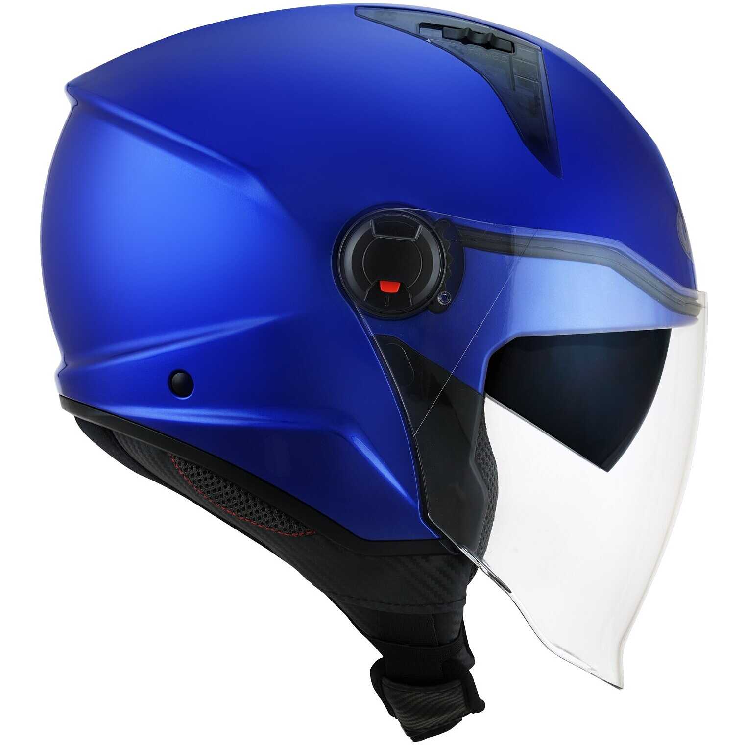 KYT D-CITY PLAIN Jet Motorcycle Helmet Blue Metal For Sale Online ...