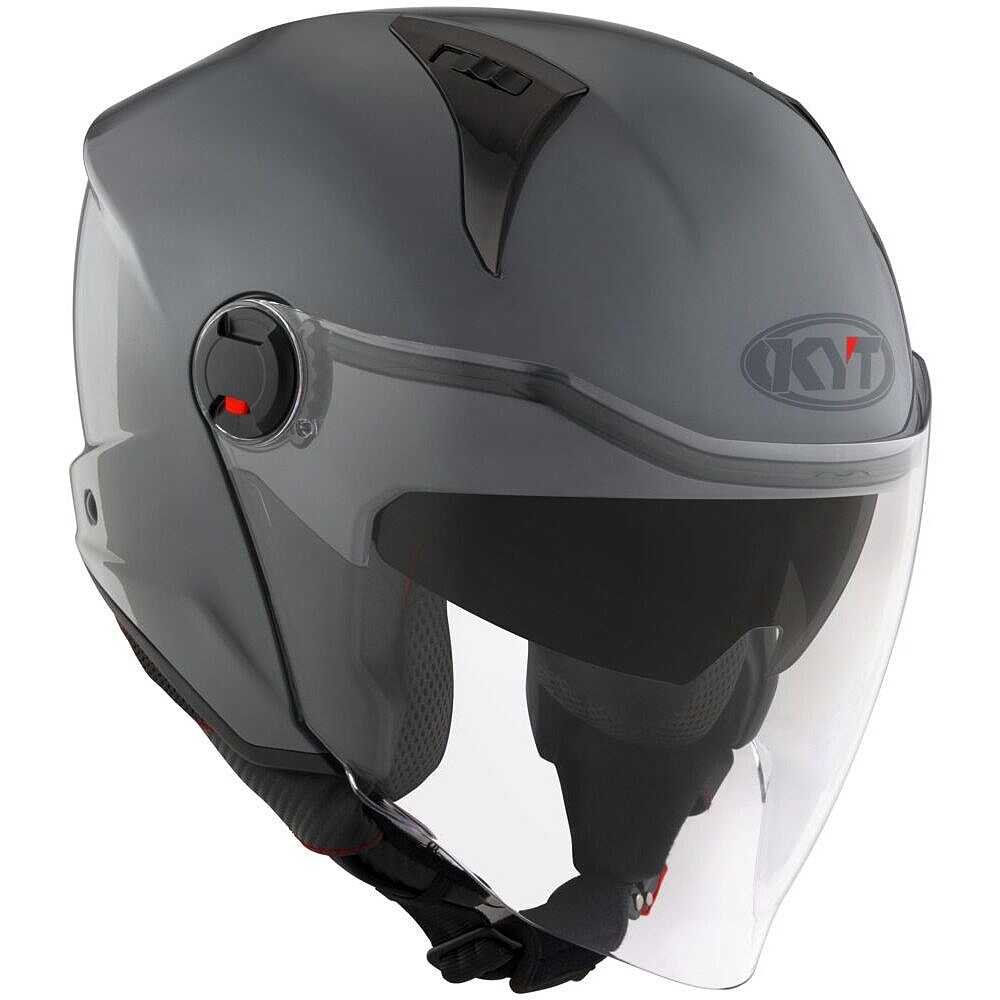 KYT D-CITY PLAIN Jet Motorcycle Helmet Grey For Sale Online - Outletmoto.eu