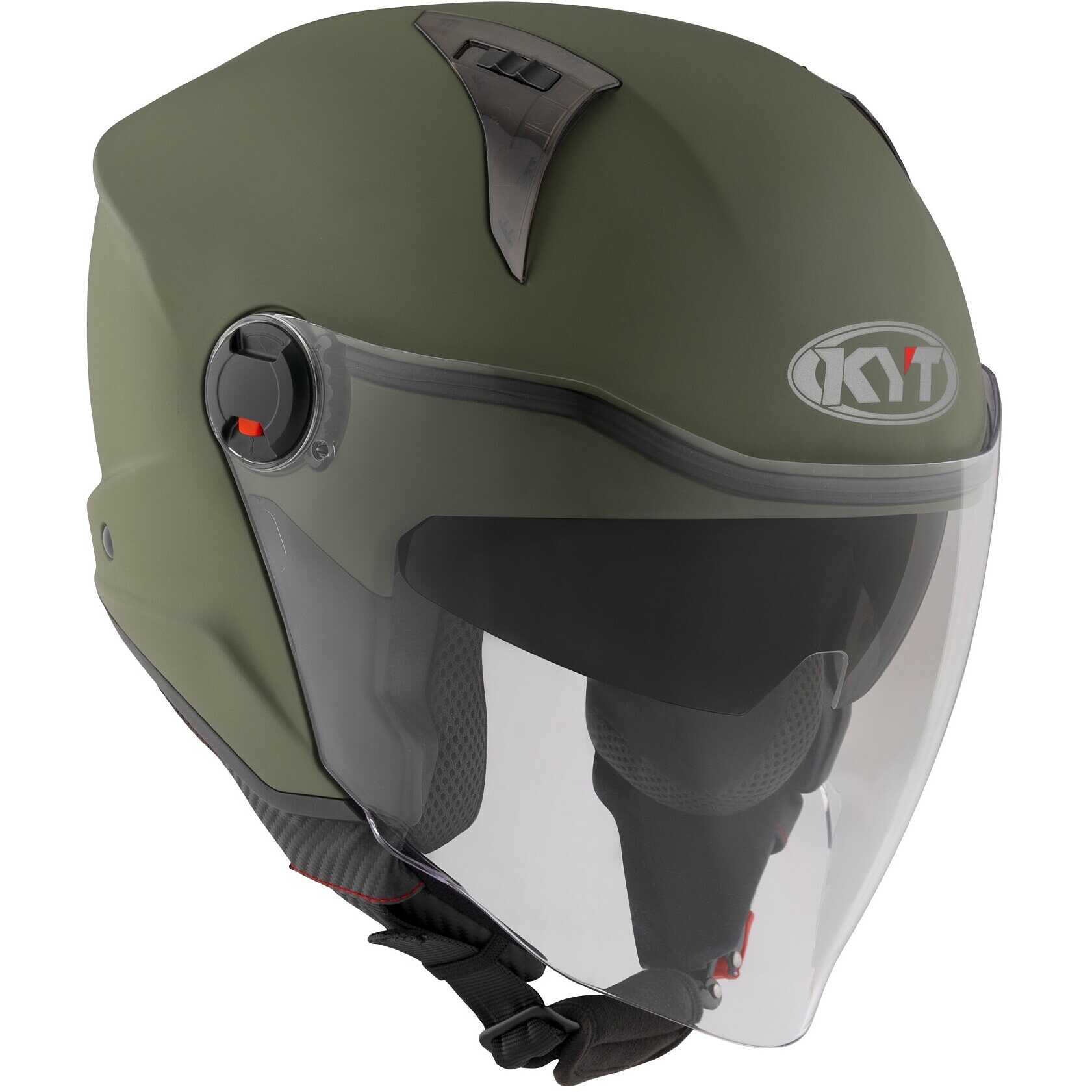 KYT D-CITY PLAIN Military Green Jet Motorcycle Helmet For Sale Online ...