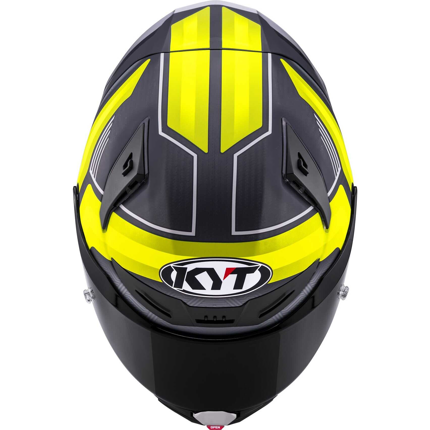 Kyt R1R CARBON ACCELERATOR Full Face Racing Motorcycle Helmet Yellow ...
