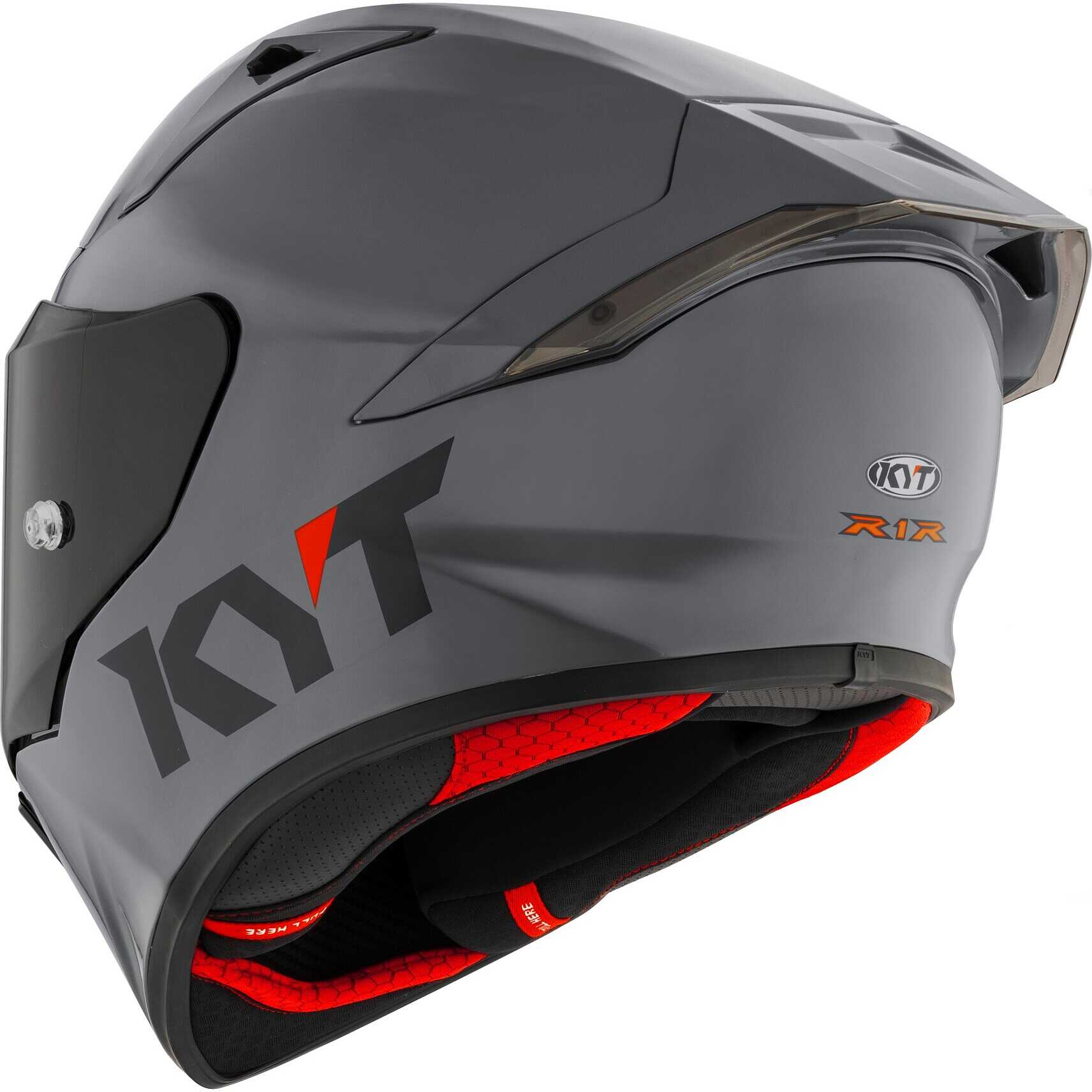 Kyt R1R PLAIN GRL Full Face Racing Motorcycle Helmet Grey For Sale ...