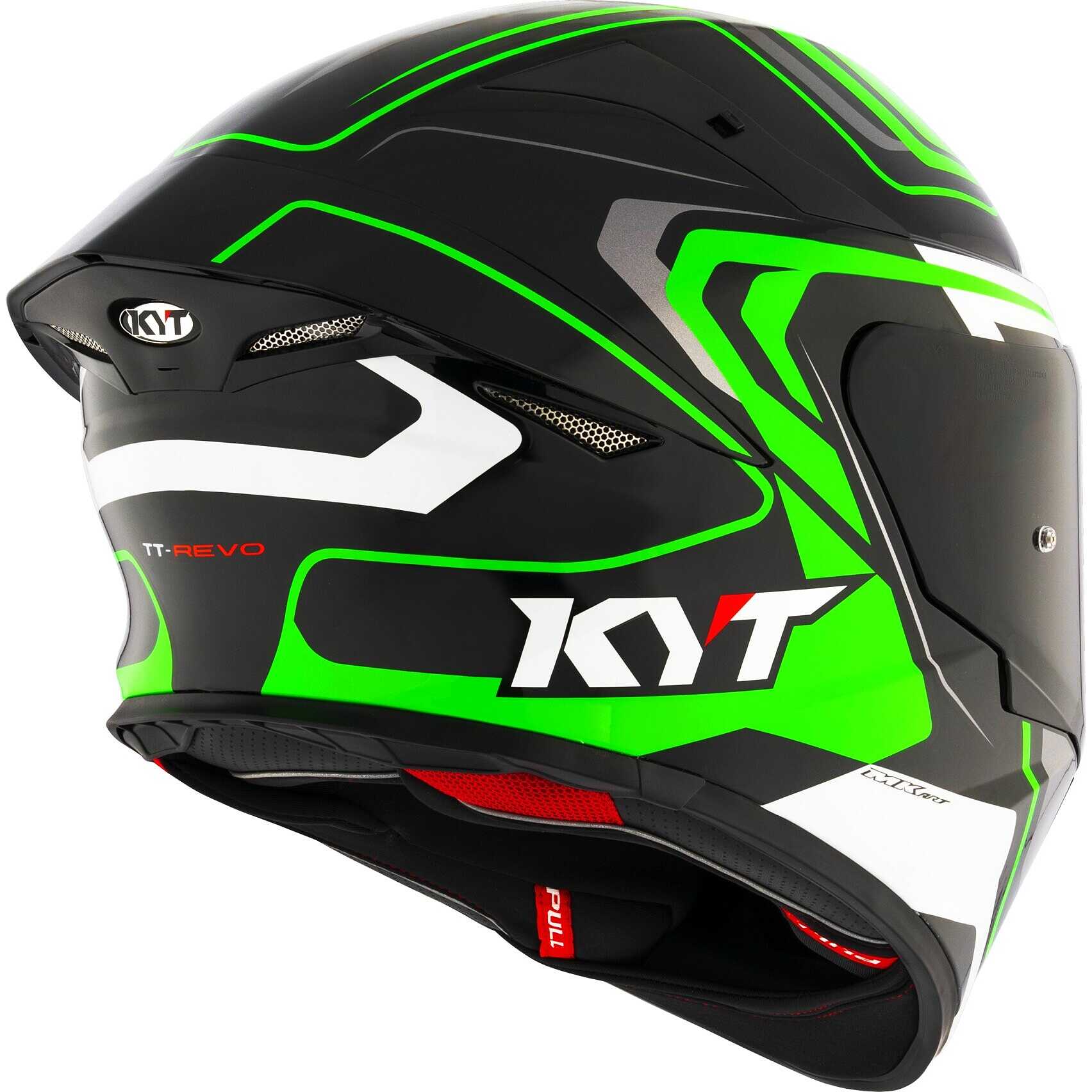Kyt TT-REVO OVERTECH Full Face Motorcycle Helmet Black Green For Sale ...